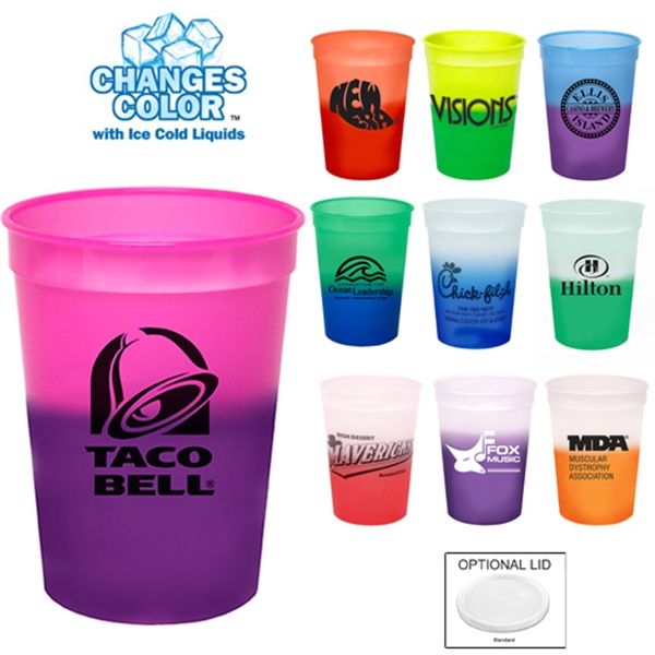 Customized Stadium Cup Color Changing Mood Cup 12 oz | ImprintLogo.com