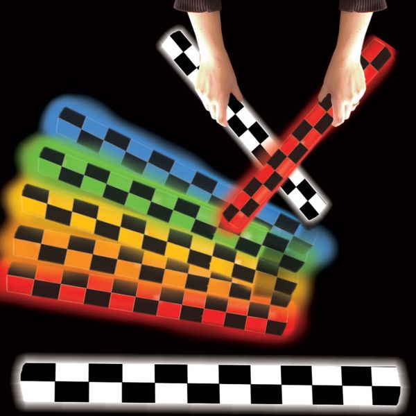 Checkered Flag Light Up Glow LED Lumiton with your logo | ImprintLogo.com
