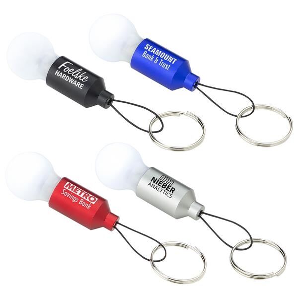 Marketing Light Bulb Key Chain with your logo | ImprintLogo.com