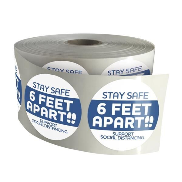 Stay Safe Stickers with your logo | ImprintLogo.com