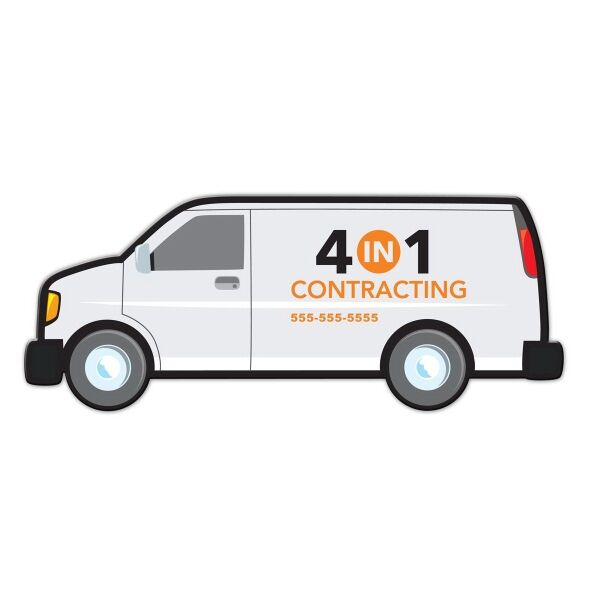 Custom Printed Van Shaped Full Color Magnet with your logo ...