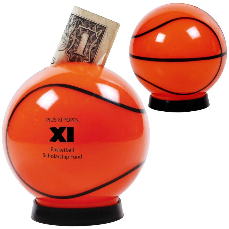 Basketball Bank with your logo | ImprintLogo.com